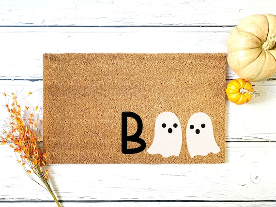 Halloween Doormat Boo Ghost Welcome Mat Halloween Door Mat - Etsy