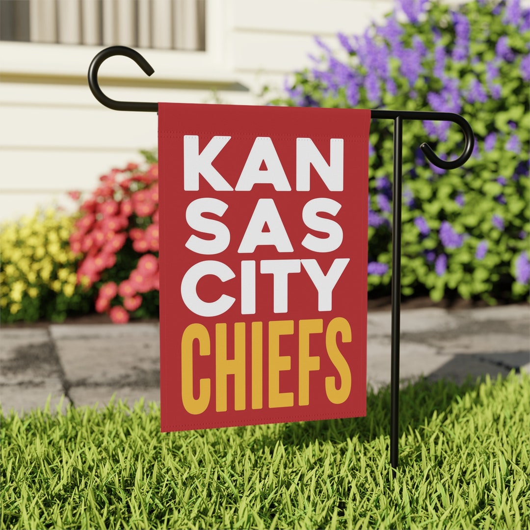 Kansas City Football Garden Sign, Chiefs Yard Flag, KC Football Garden ...