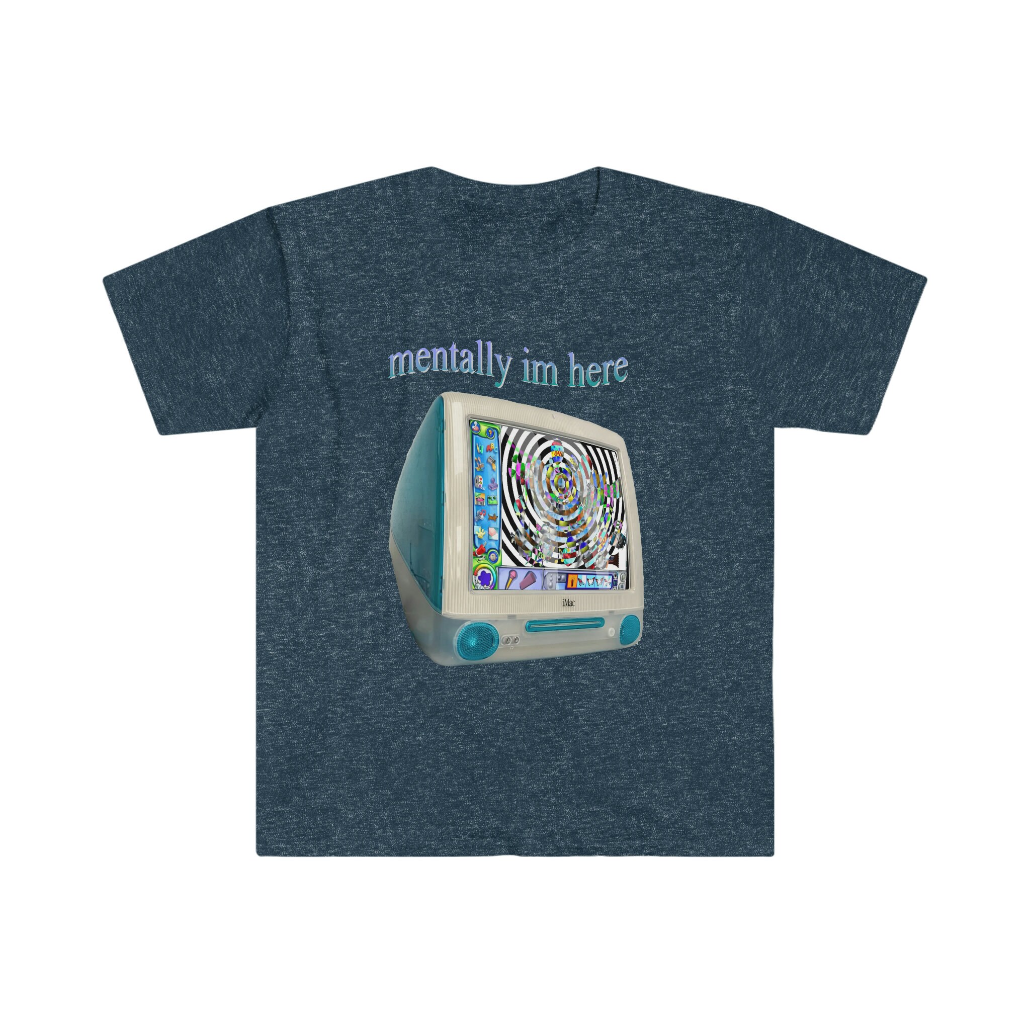 Mentally I'm Here Kid Pix Shirt Funny 2000's - Etsy