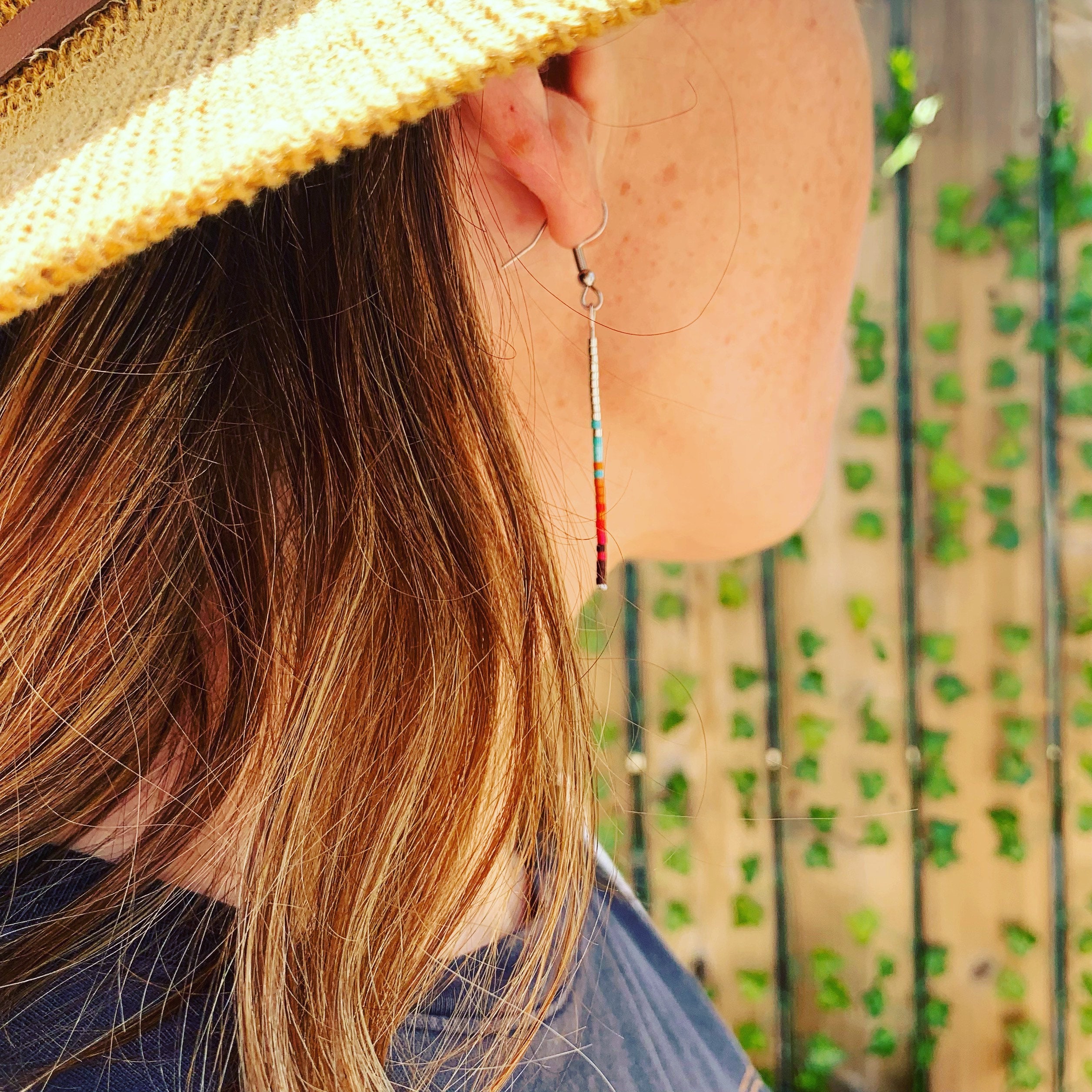 Boho Beaded Earrings Seed Beaded Earring Southwestern Style - Etsy