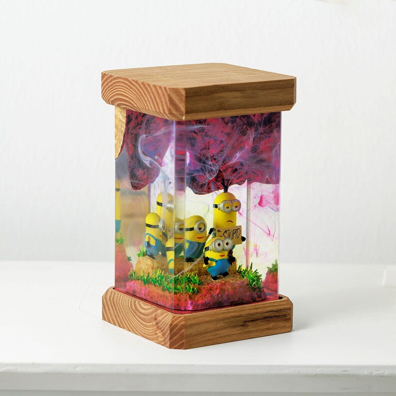 Minions Resin Lamp, Despicable Me Movie Character Art Night Light, Kids ...