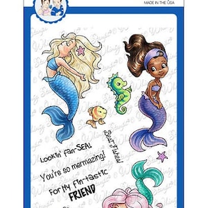 Mermaid Moments Clear Stamps - Mermaid Cling Stamp - Clear Cling Stamp ...