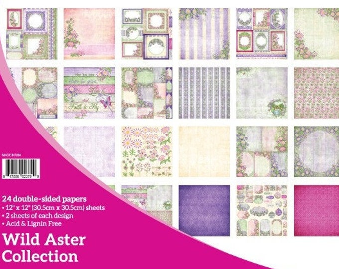 Heartfelt Creations Wild Aster Paper Pad - 12x12 Cardstock - Card Stock ...