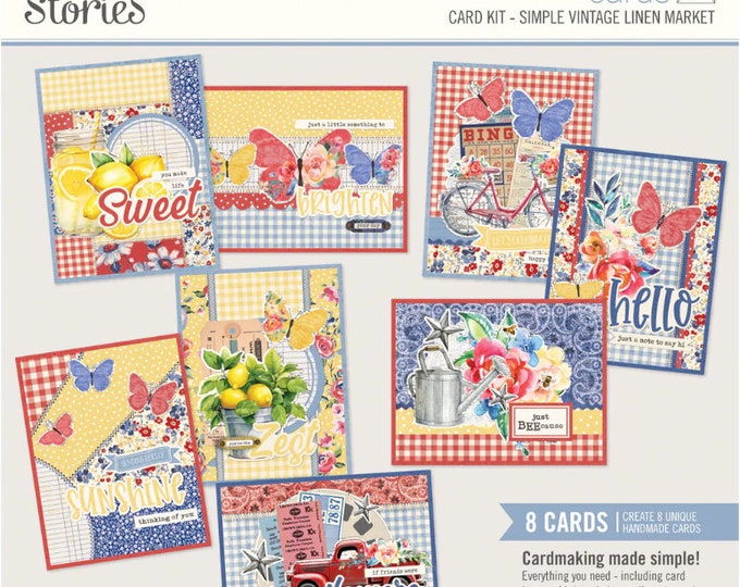 Simple Stories Simple Vintage Linen Market Card Kit - Simple Cards Card ...