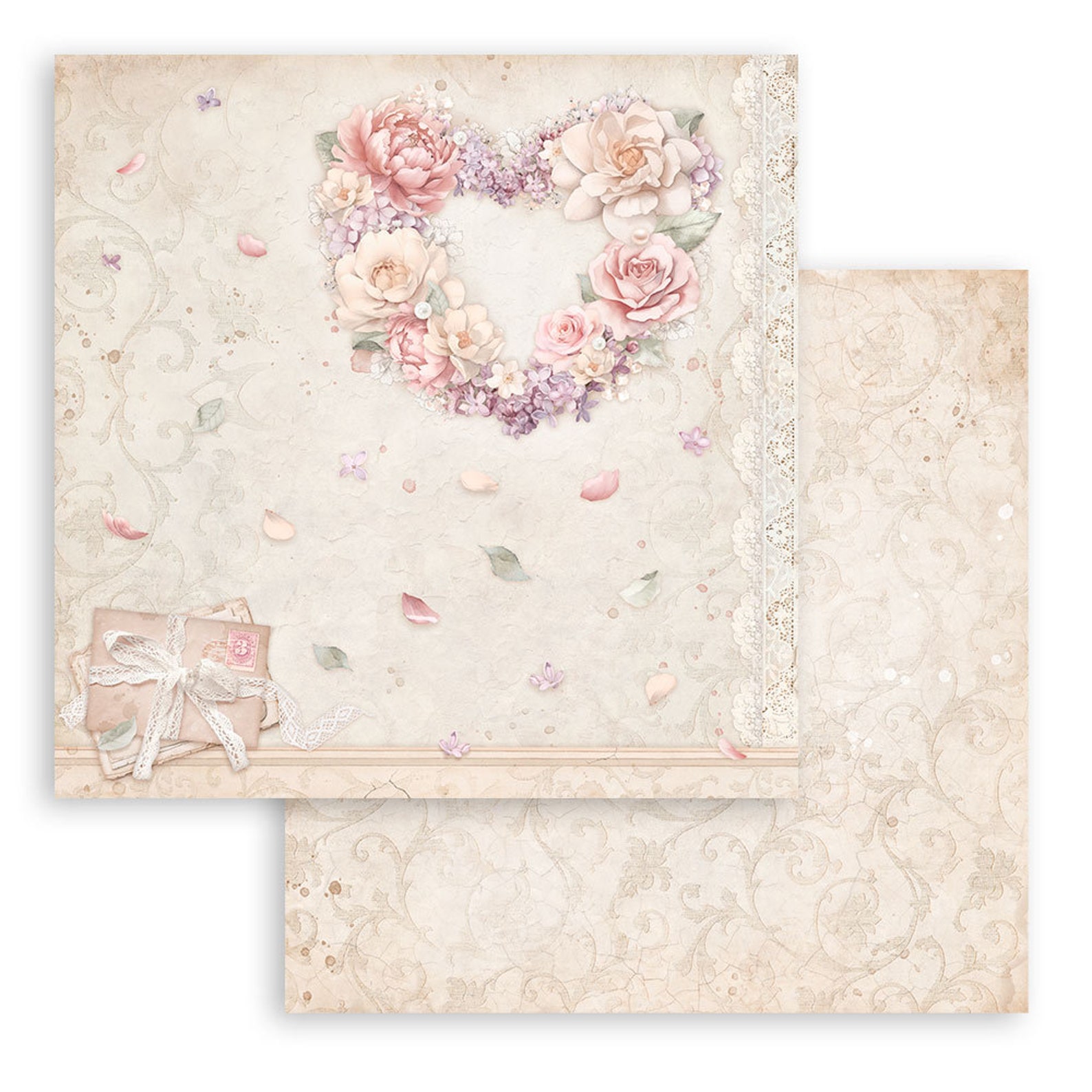Stamperia 12x12 Romance Forever Cardstock - Double Sided Paper - 12x12 ...