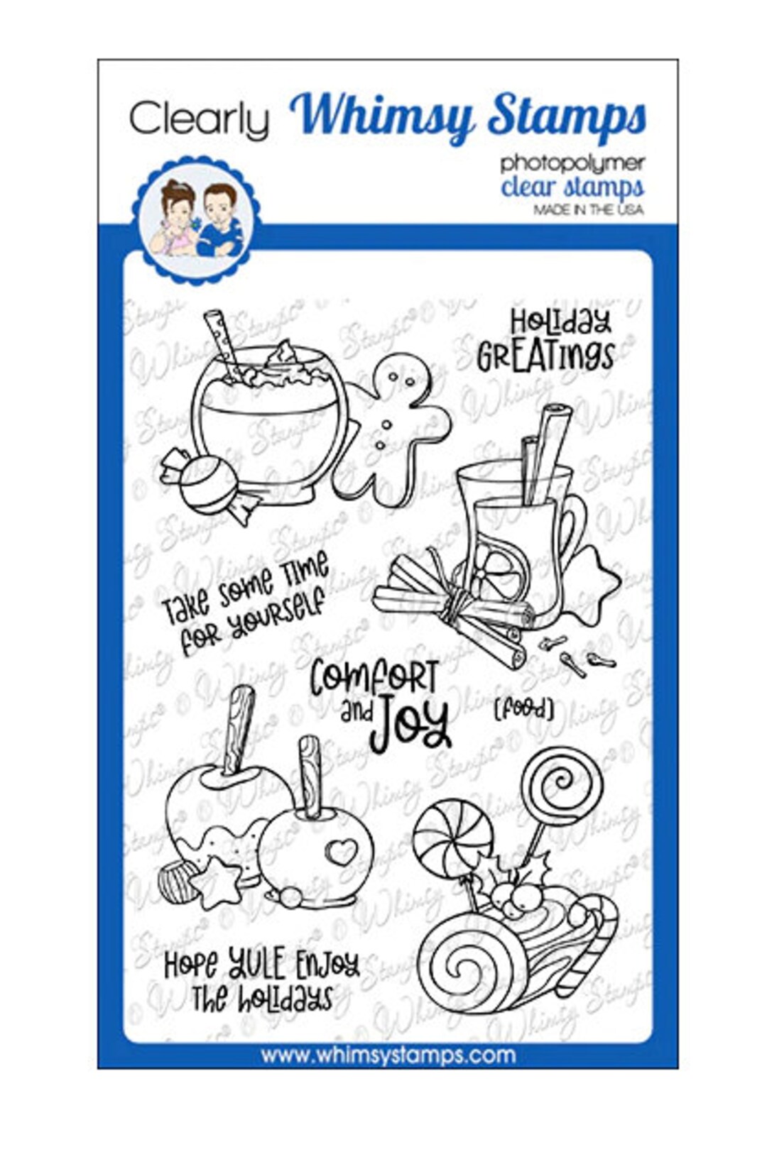 Whimsy Comfort and Joy Clear Stamps - Gingerbread Cling Stamp - Clear ...