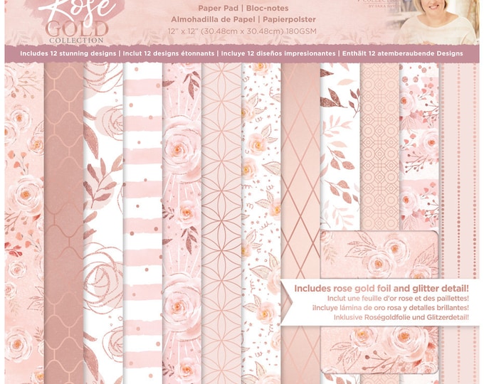 12x12 Rose Gold Cardstock Crafter's Companion Single Sided Cardstock ...