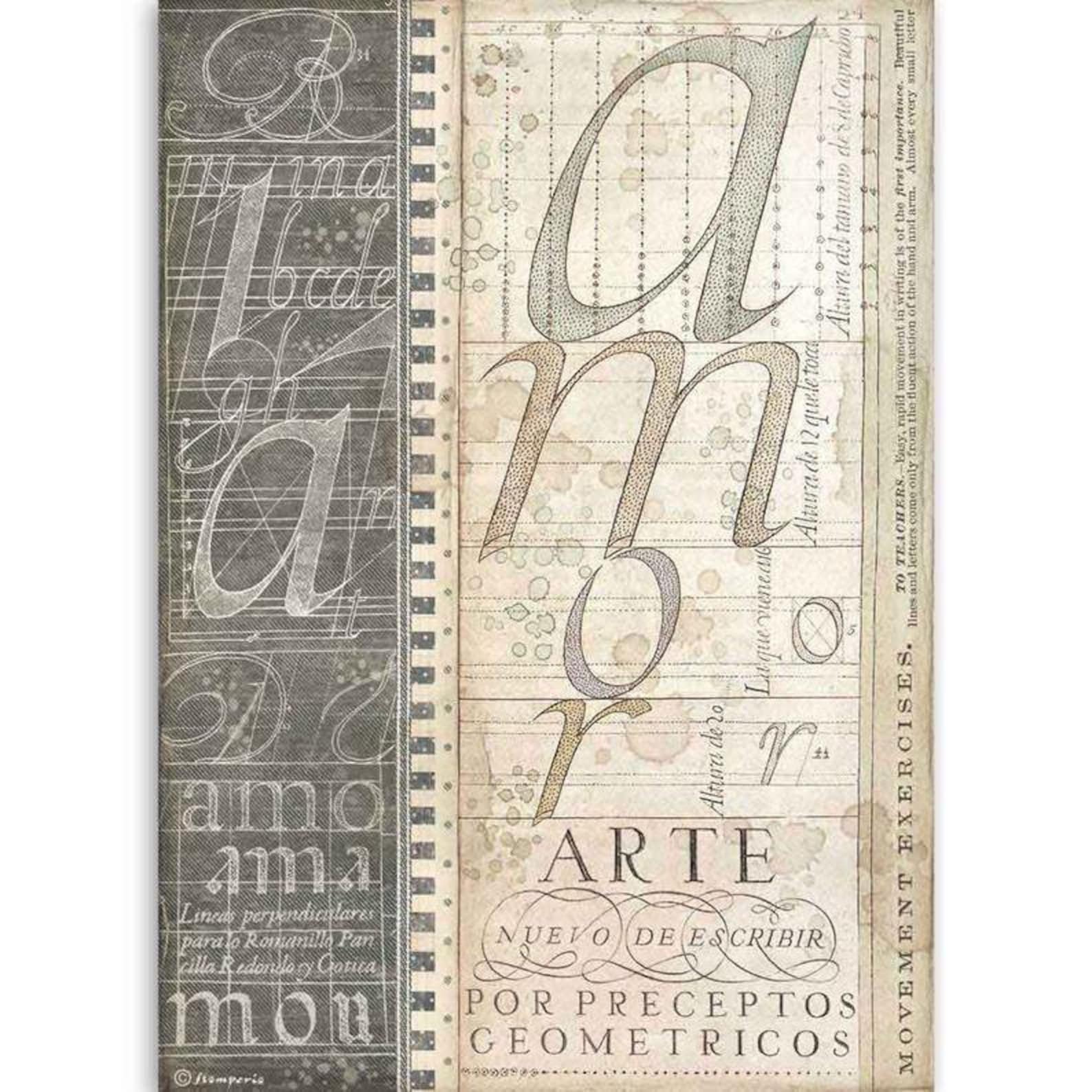 Stamperia CLEARANCE Calligraphy Collection A4 Rice Paper - Decoupage ...