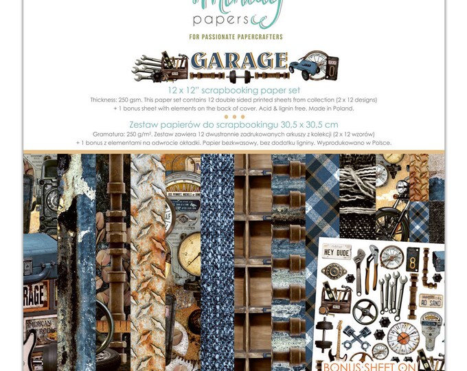 Mintay 12x12 Garage Paper Pack Mintay Double Sided Paper 12x12 Paper ...