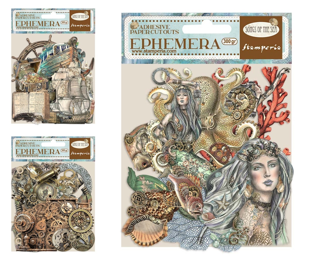 Stamperia Songs of the Sea Ephemera - Nautical Ephemera Assortment ...