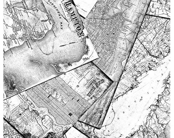 ITD Collection Transparent Film - Old Maps, City Map, Retro - ITD Collection Transparent Film ...