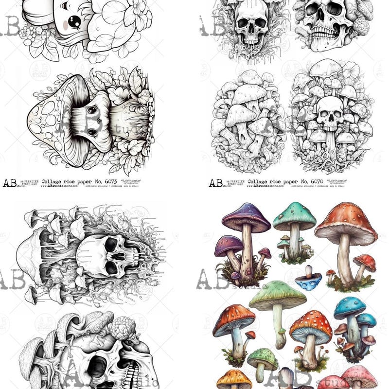 Skull Decoupage - Etsy