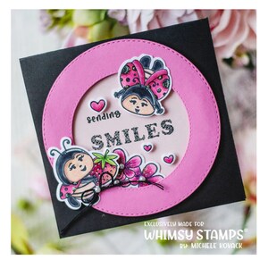Whimsy Stamps Lady Bugs Clear Stamps - Clear Cling Stamps - Sentiment ...