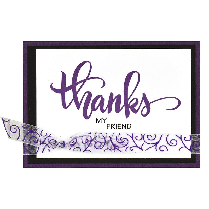 Big Words Thanks Perfectly Clear Stamps Set Clear Cling | Etsy