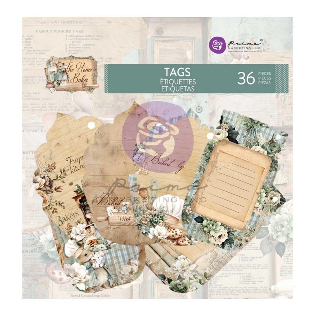 Prima Tags the Home Baker 36 PCS Vintage Kitchen Gift Tags Mason Jar ...