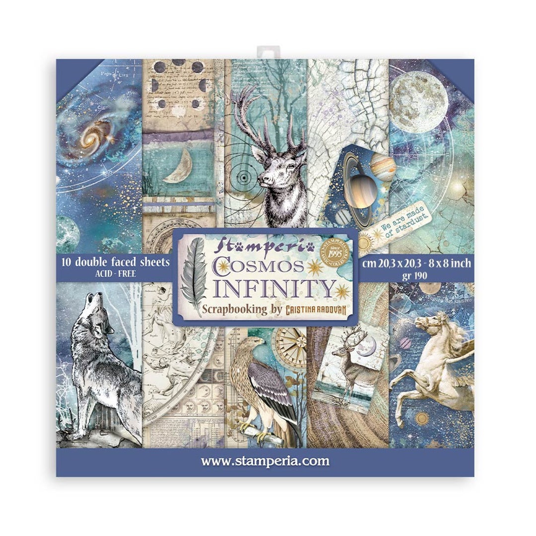 Stamperia 8x8 Cosmos Infinity Cardstock - Cosmos Infinity Collection ...
