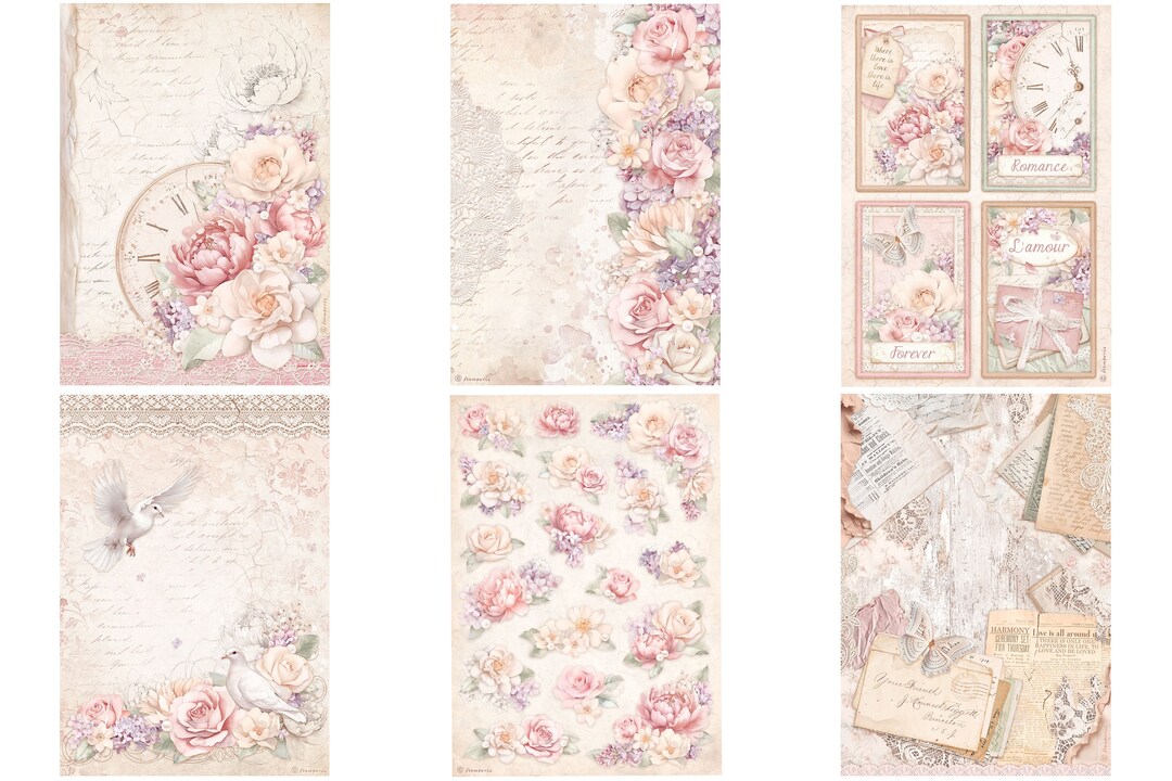 Stamperia A4 Romance Forever Rice Paper - Decoupage Rice Paper ...