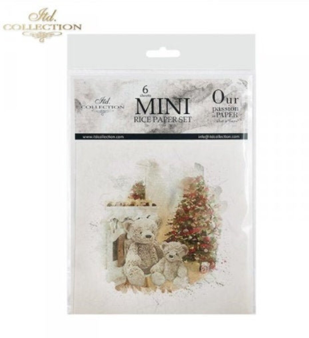 MINI Teddy Bear Christmas Rice Paper Set ITD Rice Paper - Etsy