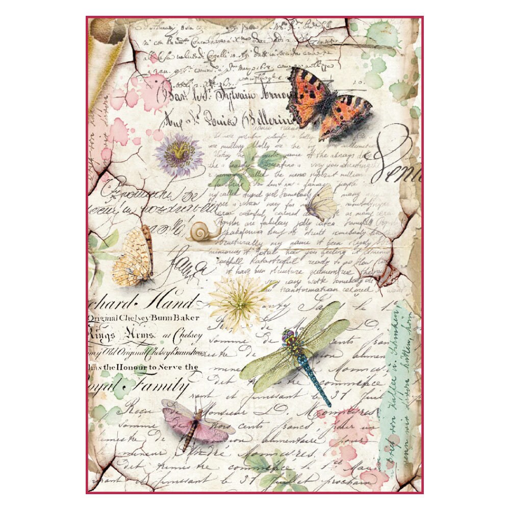 Scrapbooking 23-152 Stamperia Dragonflies and Butterflies A4 Rice Paper ...