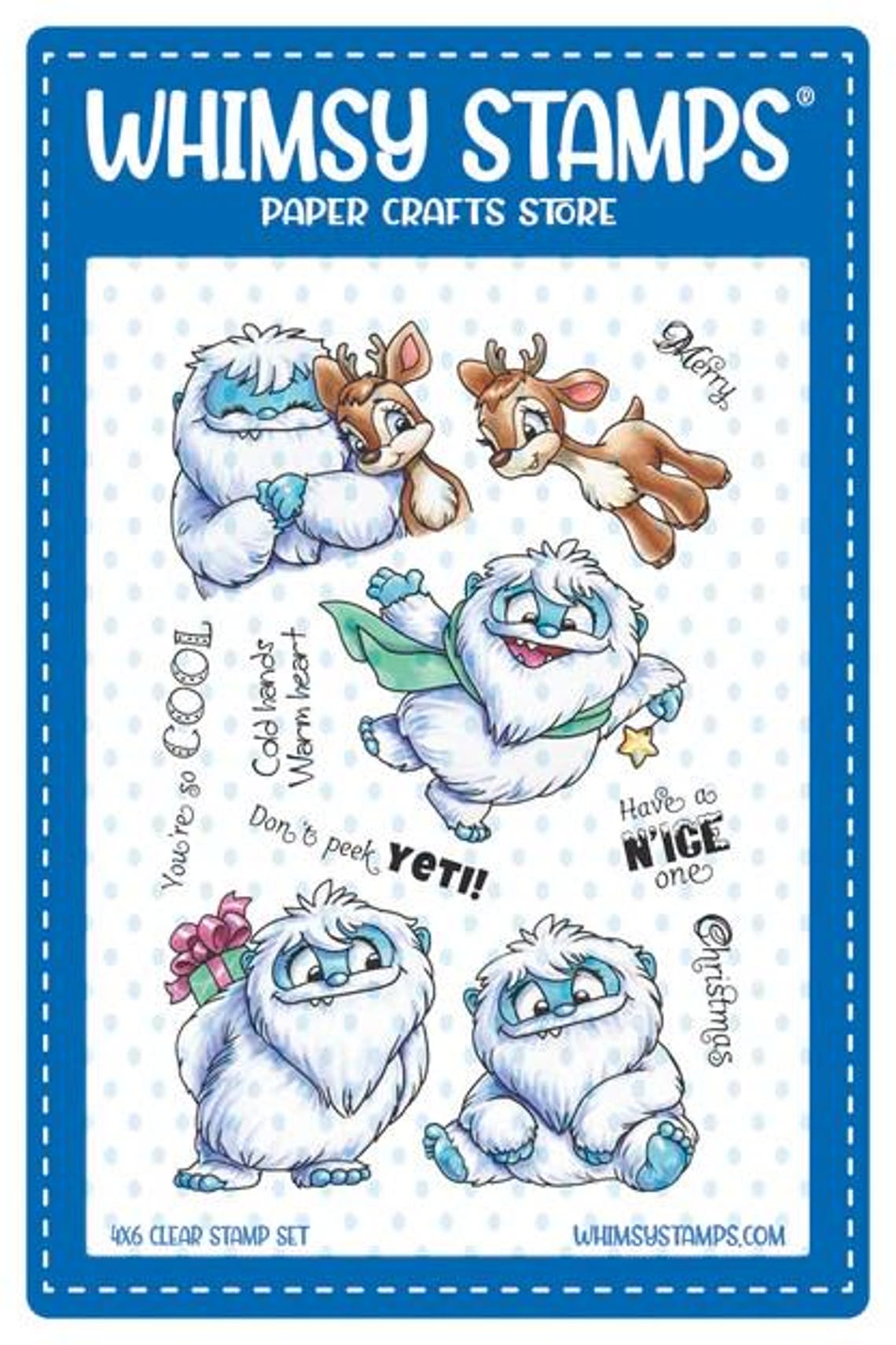 Whimsy Stamps Don't Peek Yeti Clear Stamps - Clear Cling Stamps ...