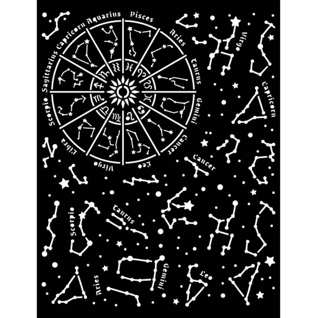 Stamperia Cosmos Infinity Stencils Cosmos 8x10 Stencil Stamperia ...