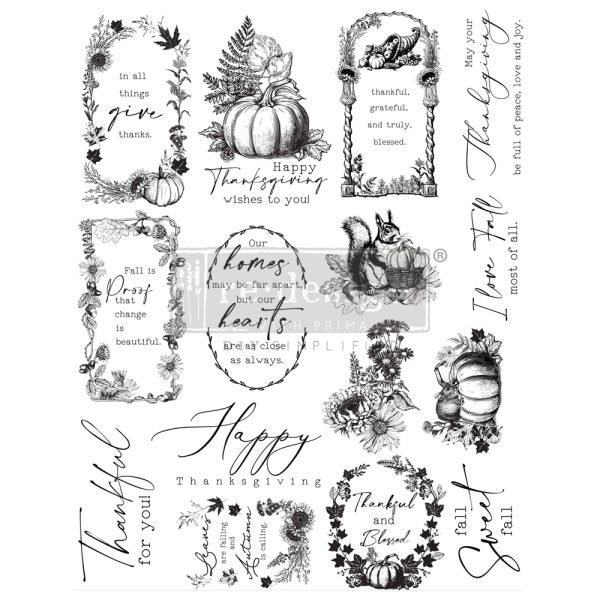 Prima Redesign Fall Sweet Fall Decor Clear Stamps - Clear Cling Stamps ...