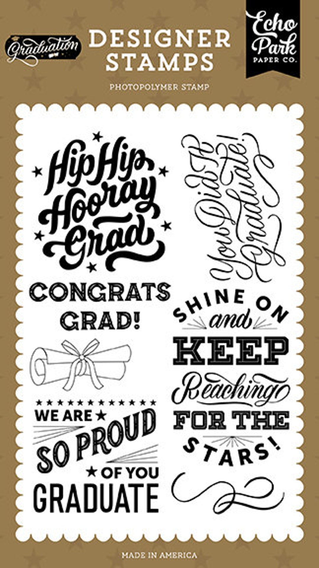 Echo Park You Did It Stamp Set - Echo Park - Graduation Collection ...