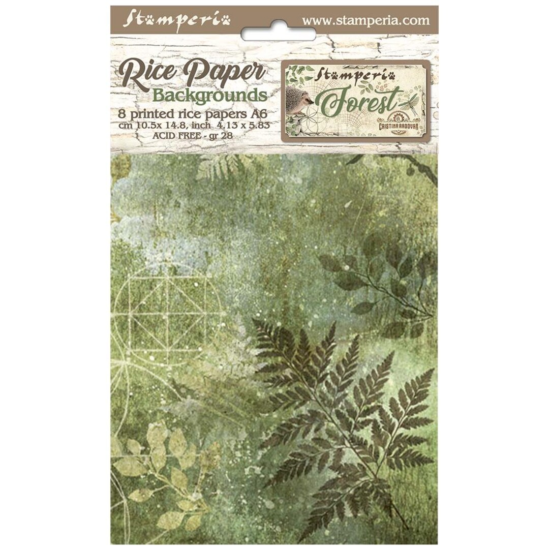 Stamperia A6 Forest 8pk Rice Paper - Decoupage Rice Paper - Forest ...