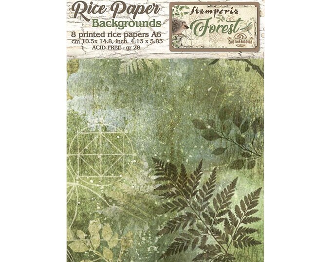 Stamperia A6 Forest 8pk Rice Paper - Decoupage Rice Paper - Forest ...