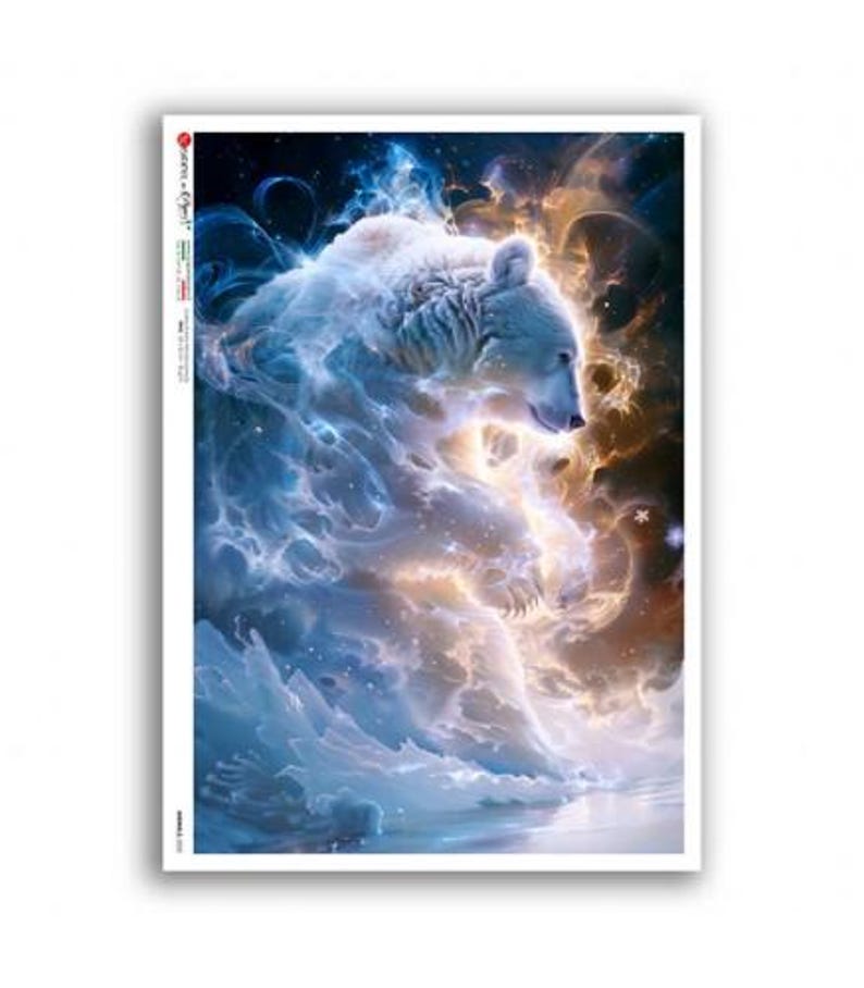 Paper Designs A4 Rice Paper - Polar Bear Rice Paper - Bear Rice Paper ...