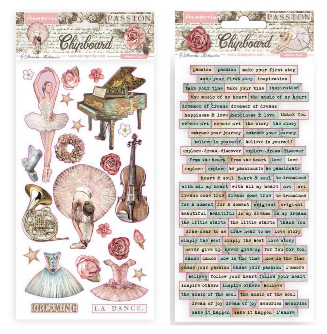 Stamperia Passion Chipboard Stamperia Passion Chipboard Stickers ...