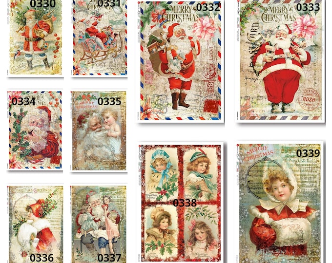 Cabin Christmas Rice Paper Decoupage A4 for DIY Projects, Scrapbooking ...