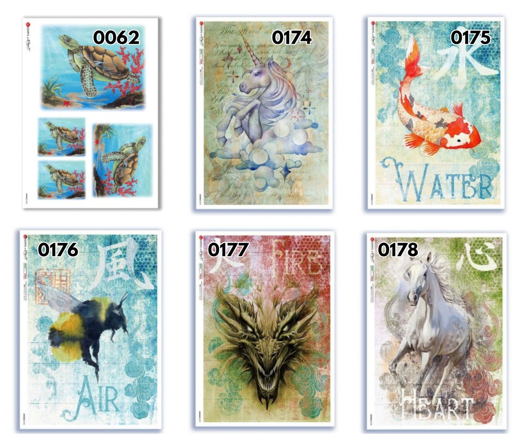 Paper Designs A4 Animals Rice Paper - Animals - Animal Rice Paper ...