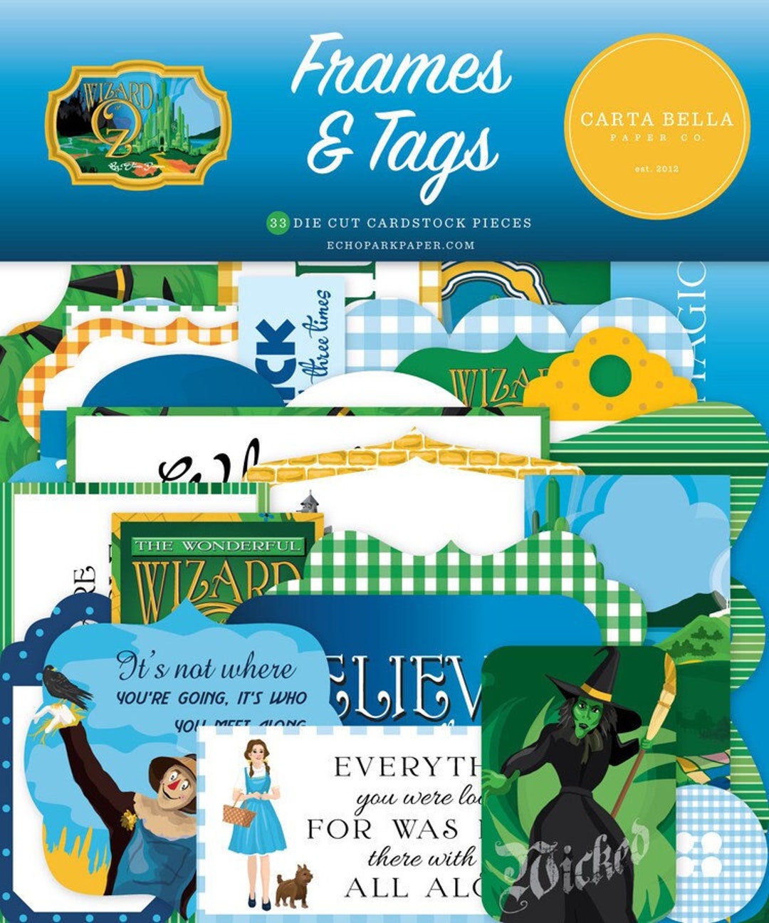 Carta Bella Wizard of Oz Frames and Tags - Frames and Tags - Die Cut ...