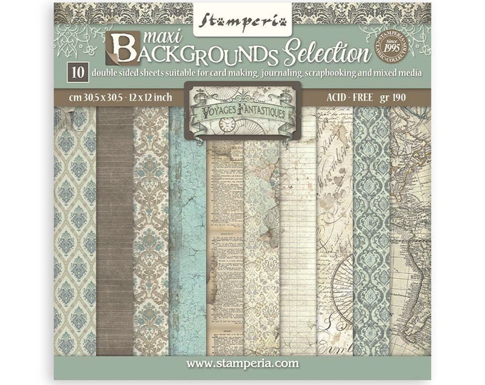Stamperia XL 12x12 Cardstock - Imagine - Double Sidedcardstock - 12x12 ...