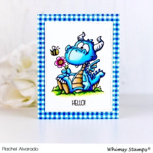Whimsy Stamps Dorky Dragon Rubber Cling Stamp - Dragon Rubber Stamp ...