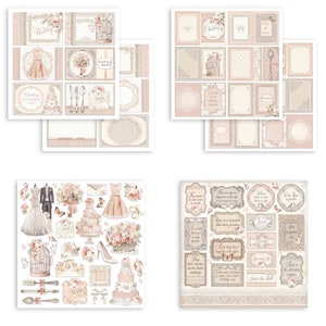 Stamperia 12x12 You & Me Cardstock - Double Sided Cardstock - You and ...