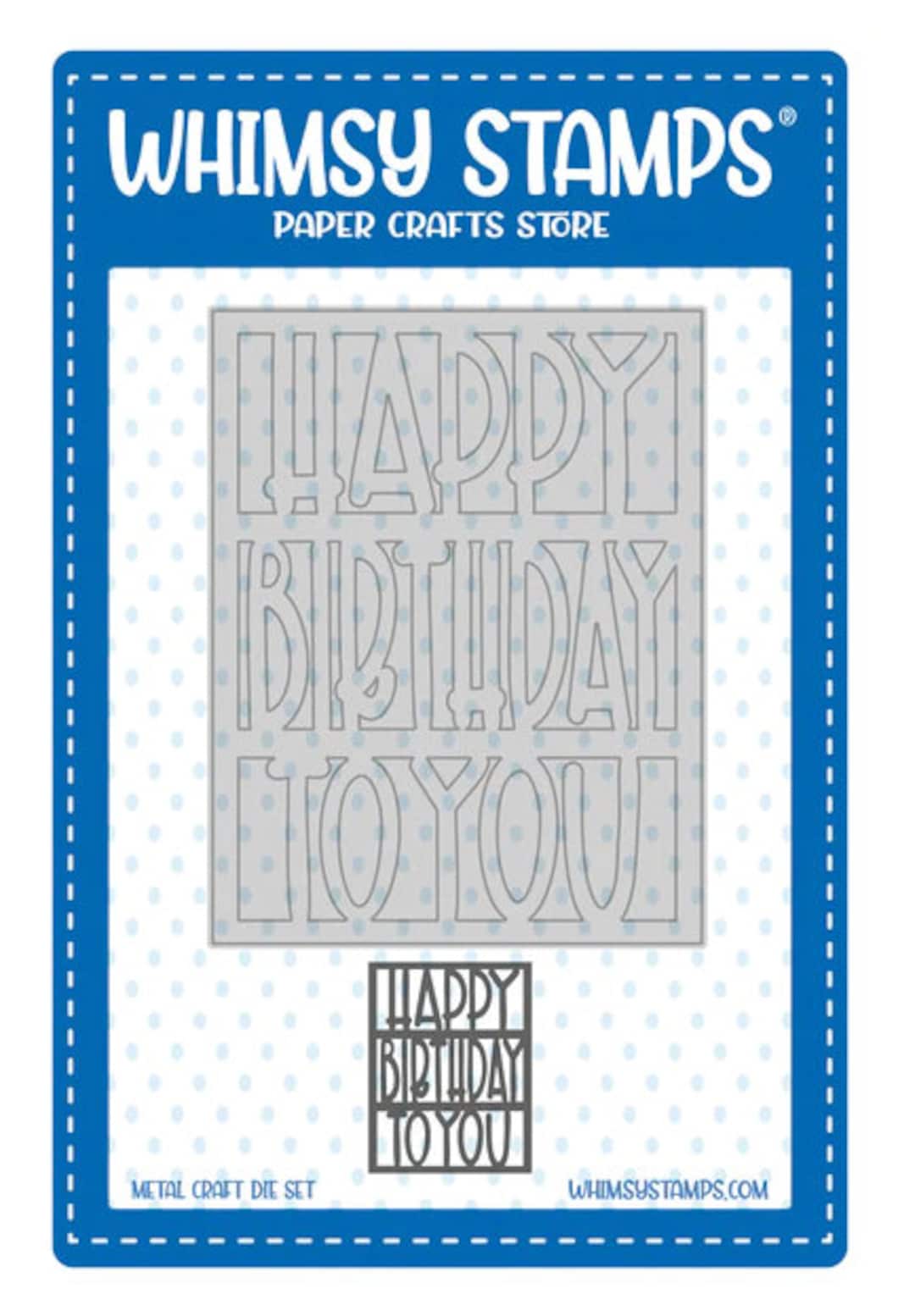 Whimsy Happy Birthday Cover Plate Die Set - Whimsy Stamps Die Set ...