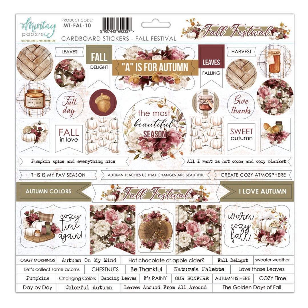 Mintay Fall Festival Stickers - Cardboard Stickers - 12x12 Sticker ...