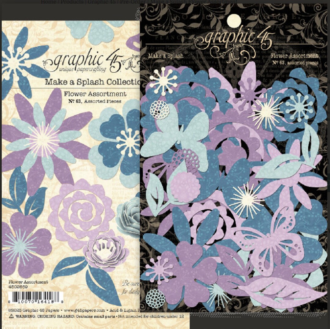 Make A Splash Flower Assortment Pack - Graphic 45 Flower Assortment ...
