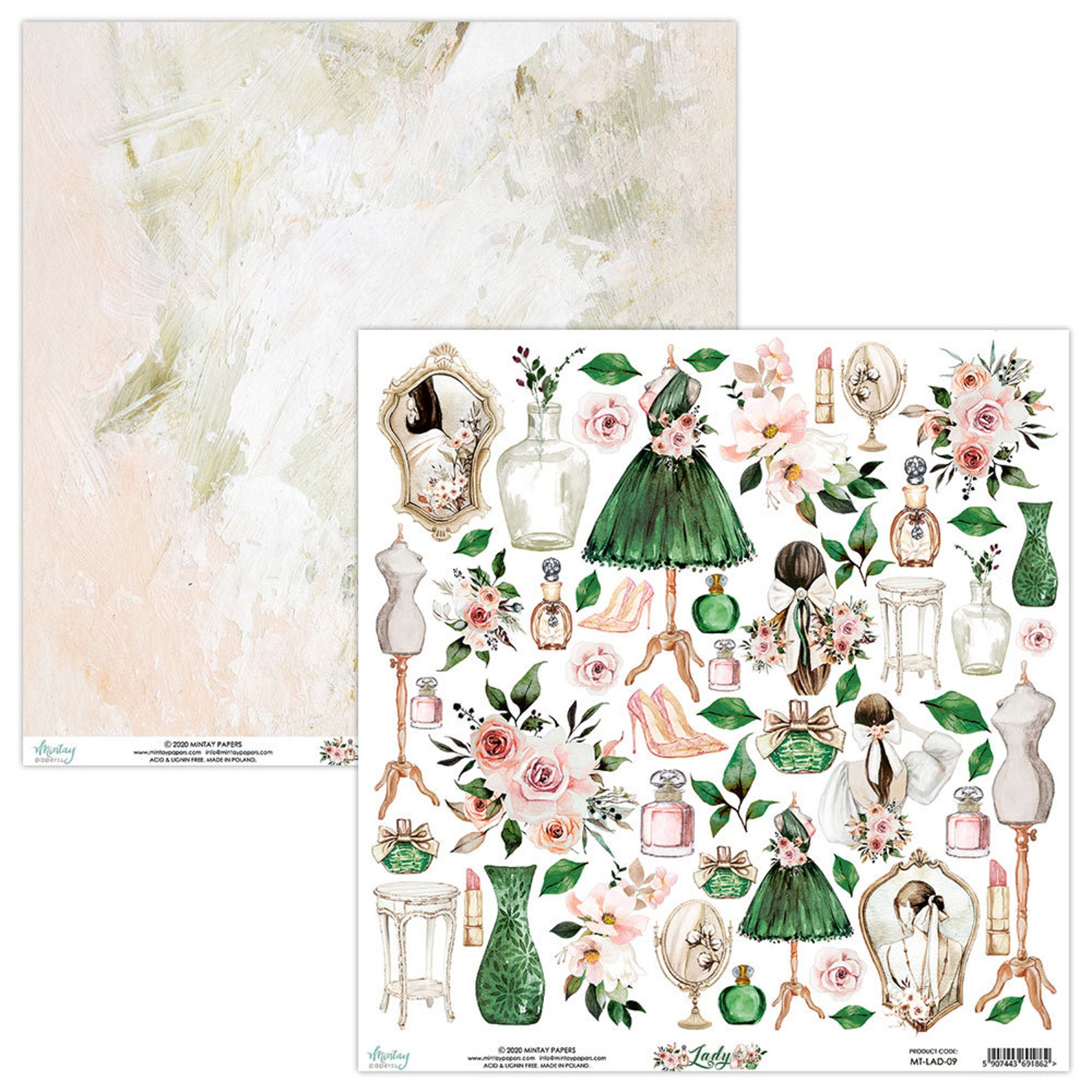 LIMITED STOCK 12x12 Lady Paper Pack Mintay Double Sided - Etsy