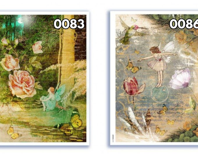 Paper Designs A5 Fairies Rice Paper - A5 Rice Paper - A5 Rice Paper ...