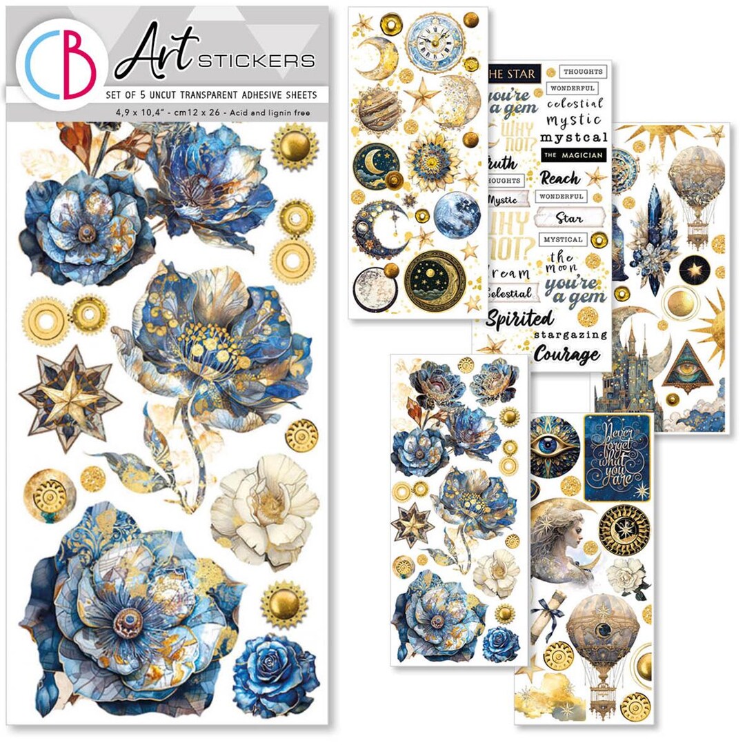 Ciao Bella Celestial Art Stickers - Junk Journal Stickers - Uncut ...