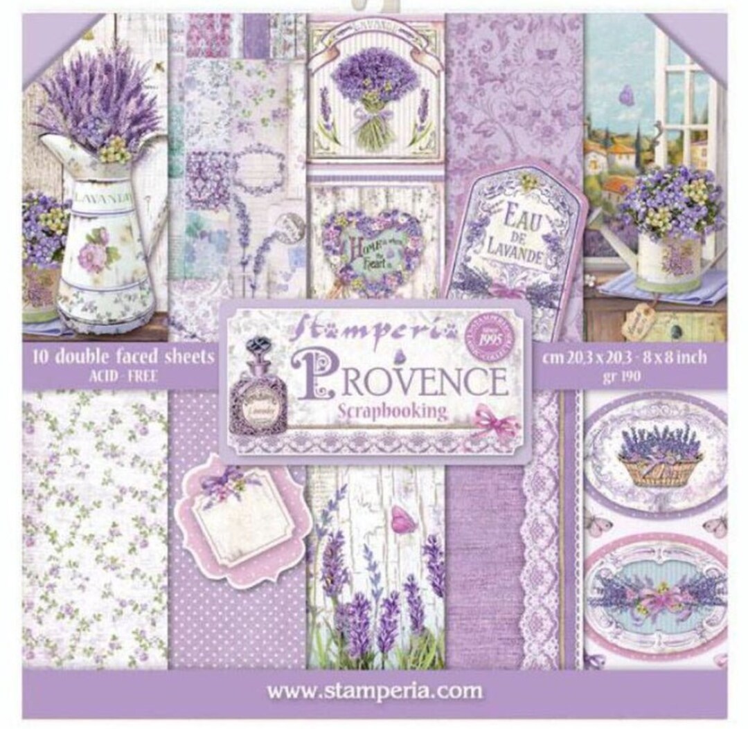 Stamperia 8x8 Cardstock - Provence Cardstock - Double Sided Cardstock ...