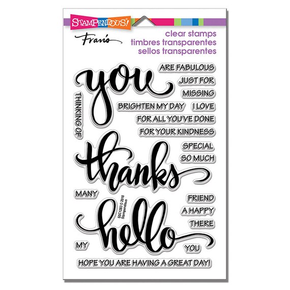 Big Words Thanks Perfectly Clear Stamps Set Clear Cling | Etsy