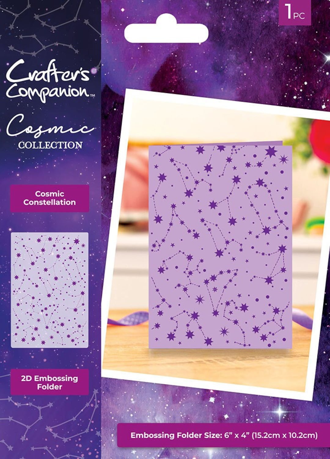 Crafter's Companion Cosmic Constellation 3D Embossing Folder - Cosmic ...