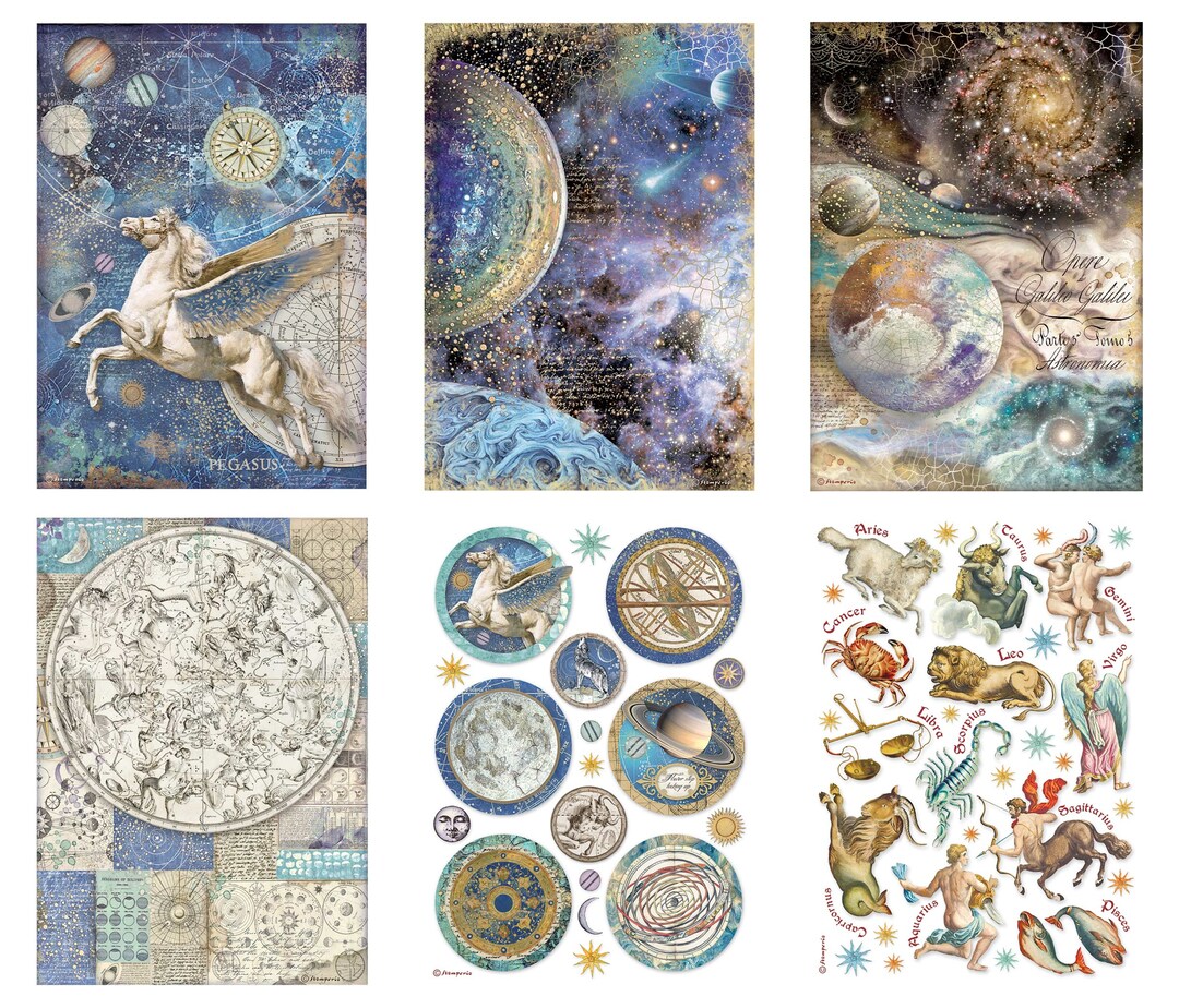 Stamperia A4 Cosmos Infinity Rice Paper - Decoupage Rice Paper - Cosmos ...