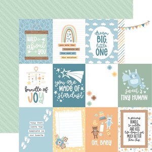 Echo Park 6x6 Our Baby Boy Paper Pad - Double Sided Paper - 6x6 Paper ...