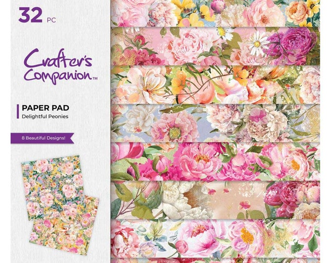 Crafter's Companion 12x12 Delightful Peonies Cardstock - Double Sided ...