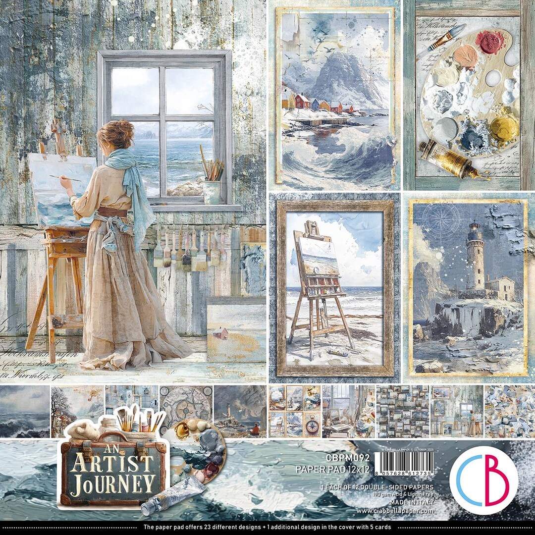 Ciao Bella an Artist Journey 12x12 Paper Pad - Double-sided Cardstock ...
